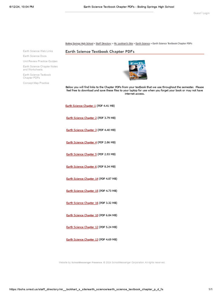 Earth Science Textbook Chapter PDFs - Boiling Springs High School | PDF ...