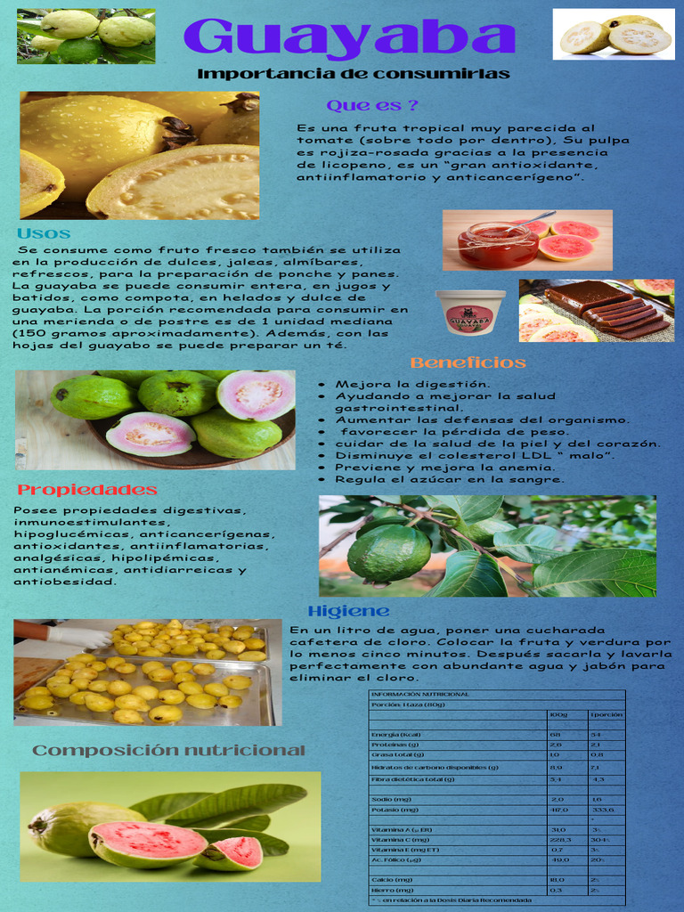 Guayaba | PDF | Fruta | Nutrición