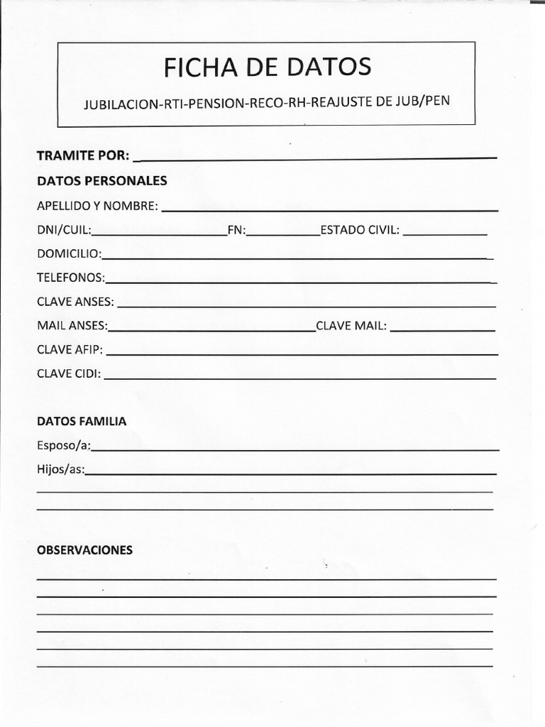 Fichas de Datos | PDF