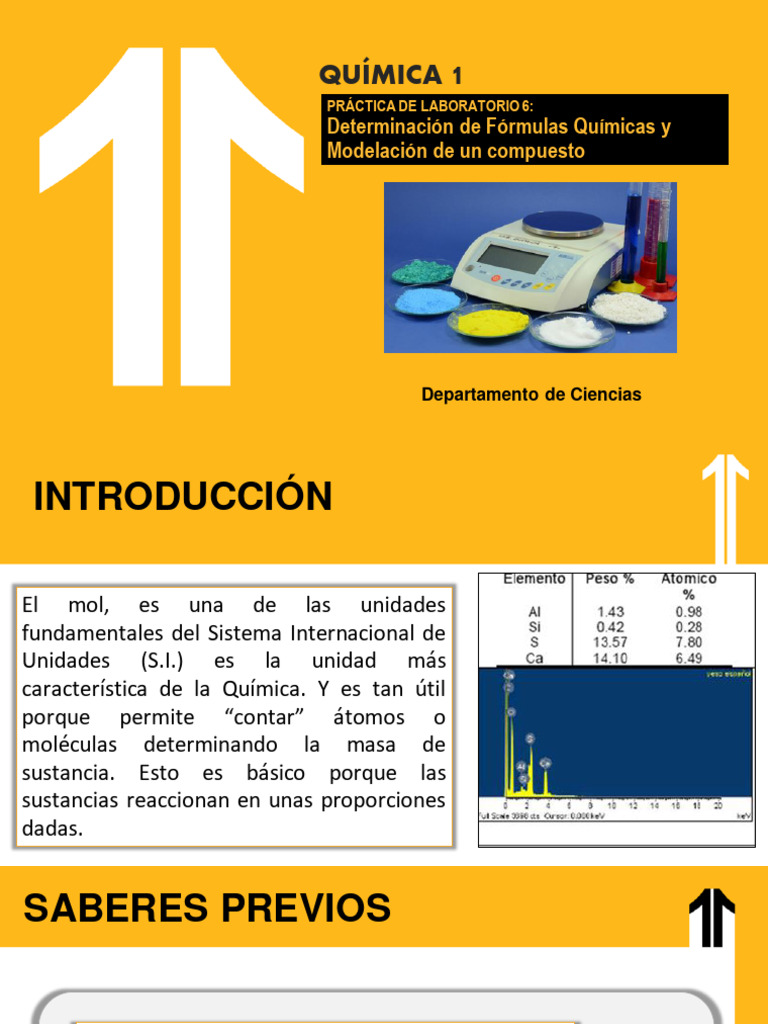 SEM 06 - PRÁCTICA 06 - DETERMINACIÓN DE UNA FÓRMULA QUÍMICA Y MODELACIÓN DE UN COMPUESTO (1 ...