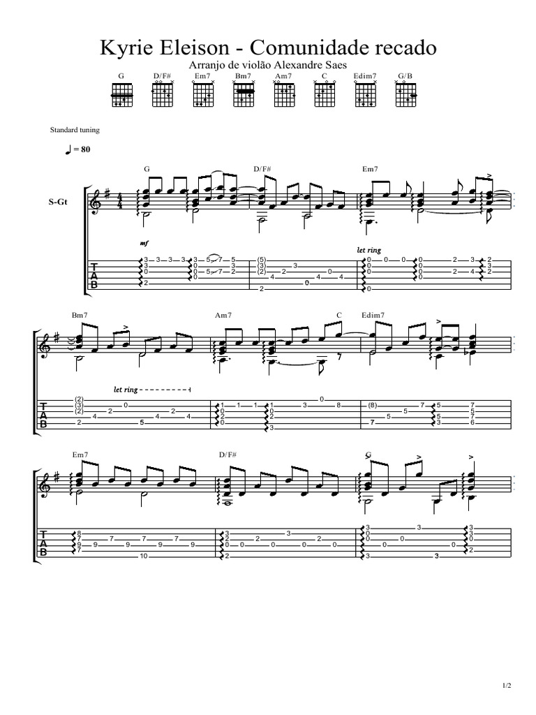 Kyrie Eleison Kyrie Eleison Arranjo Alexandre | PDF