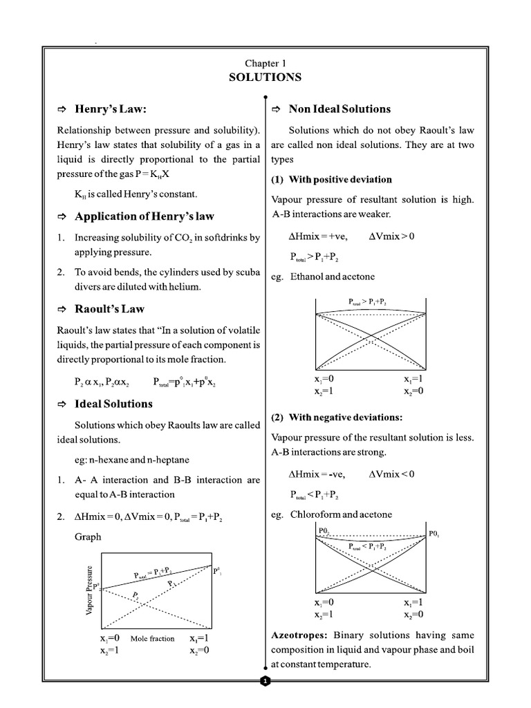 Chemistry Short Note | PDF