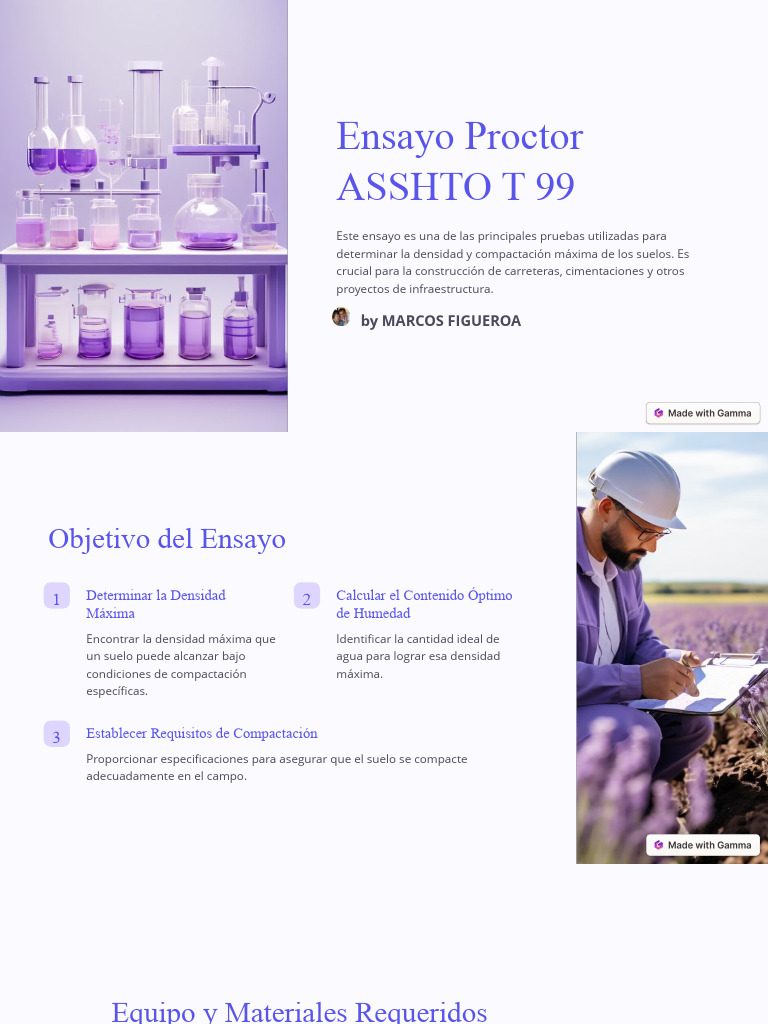Ensayo Proctor ASSHTO T 99 | PDF | Densidad