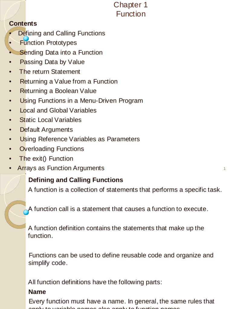 Chapter 1 Function Pdf Parameter Computer Programming Pointer Computer Programming