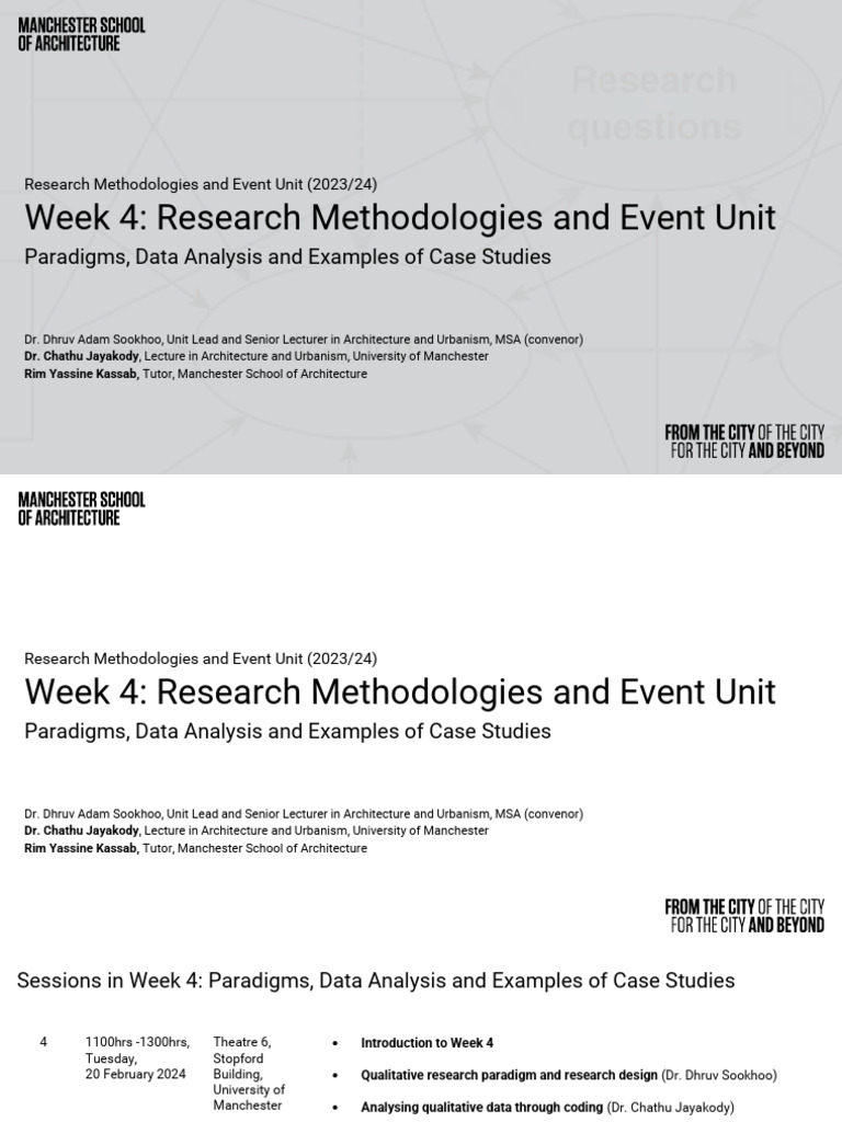 Introduction To Week 4 Research Methodologies and Events 2023-2024 ... Introduction To Week 4 Research Methodologies and Events 2023-2024 ...