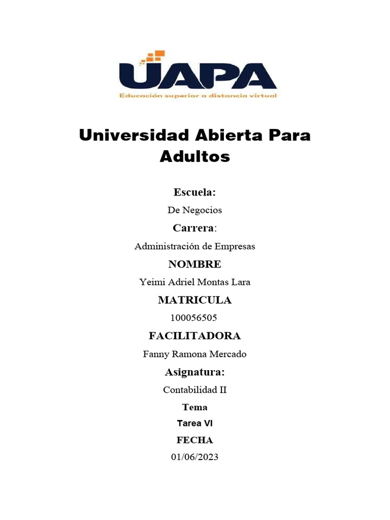 Tarea 6 de Contabilidad 2 | PDF | Depreciación | Contabilidad