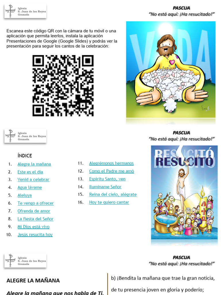 Cantos Pascua | PDF | Cristo (título) | Pascua de Resurrección