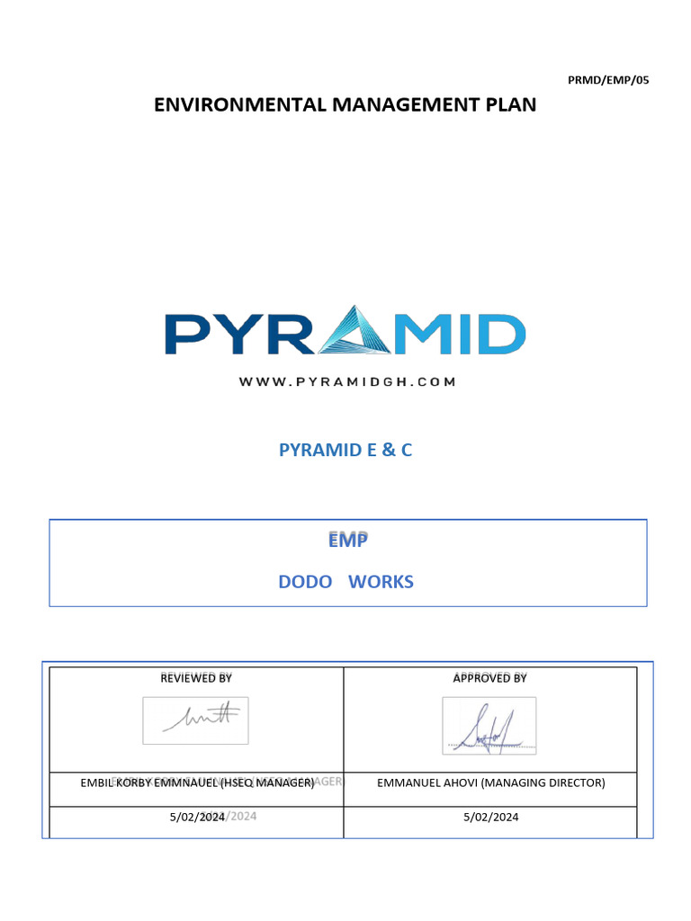 Environmental-Management-Plan-Document-SS - Pyramid | PDF | Waste ...