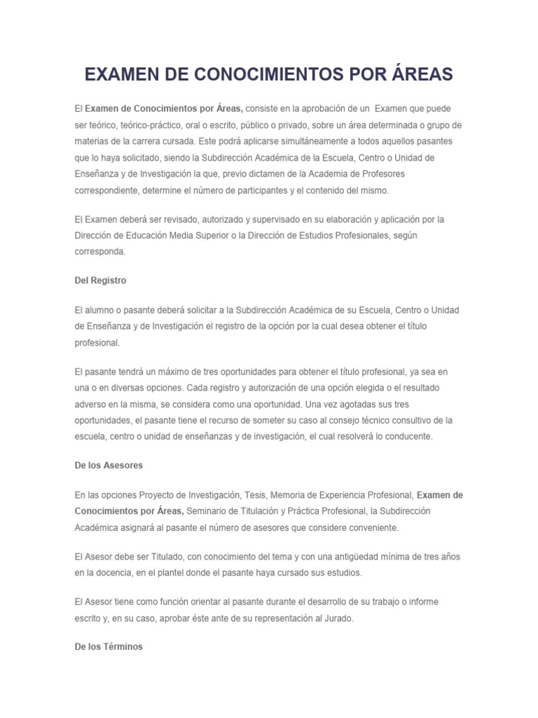 T Examen Conocimientos | PDF | Enseñando | Escuelas