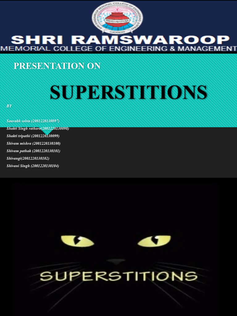 Superstitions: Presentation On | PDF | Superstitions | Luck