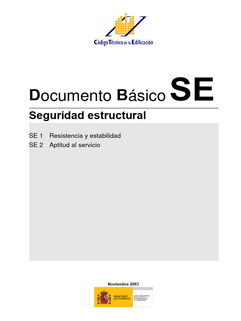 CTE Doc Basico SE | PDF | Análisis estructural | Hormigón