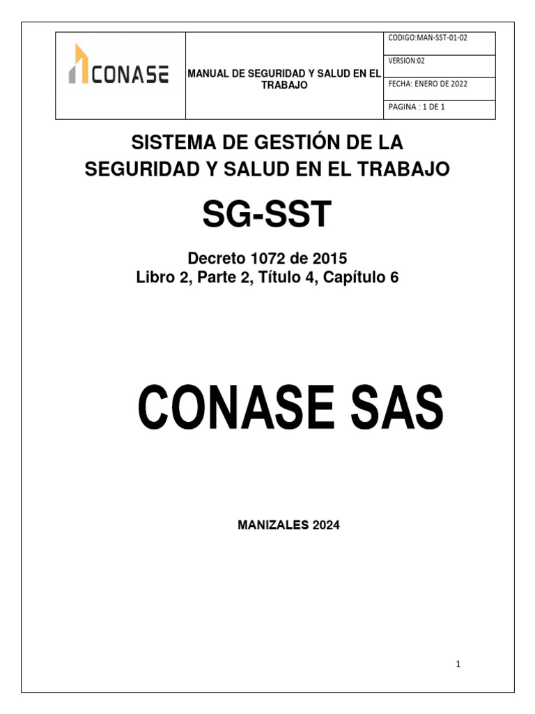 Manual de Seguridad y Salud en El Trabajo | PDF
