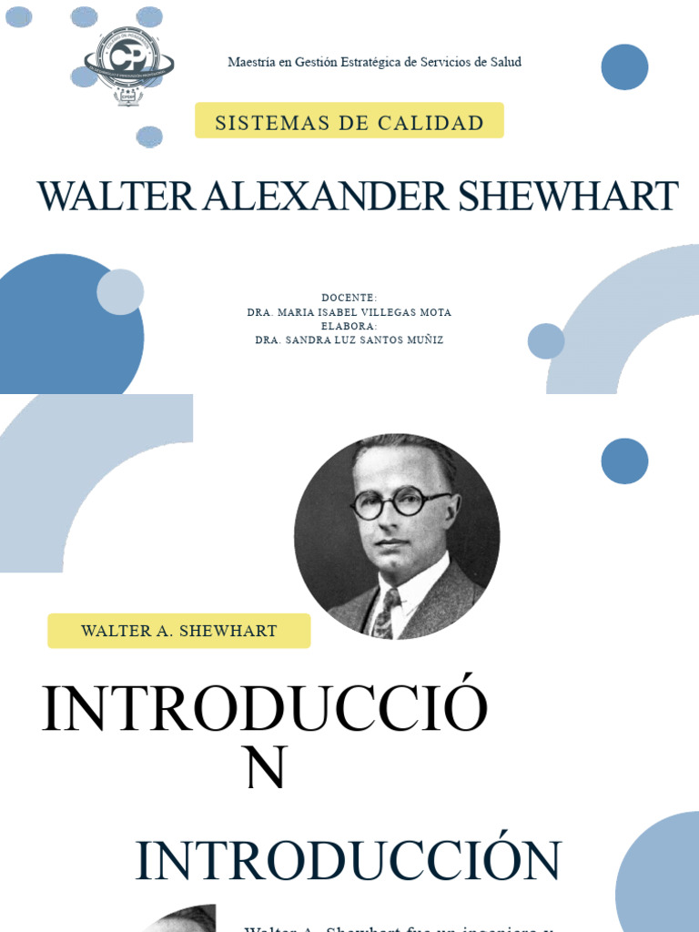 Walter Alexander Shewhart | PDF | Estadísticas