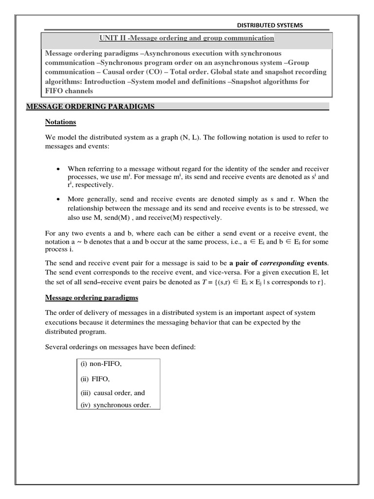 Distributed Systems R19 - Unit-2 | PDF | Distributed Computing | Communication