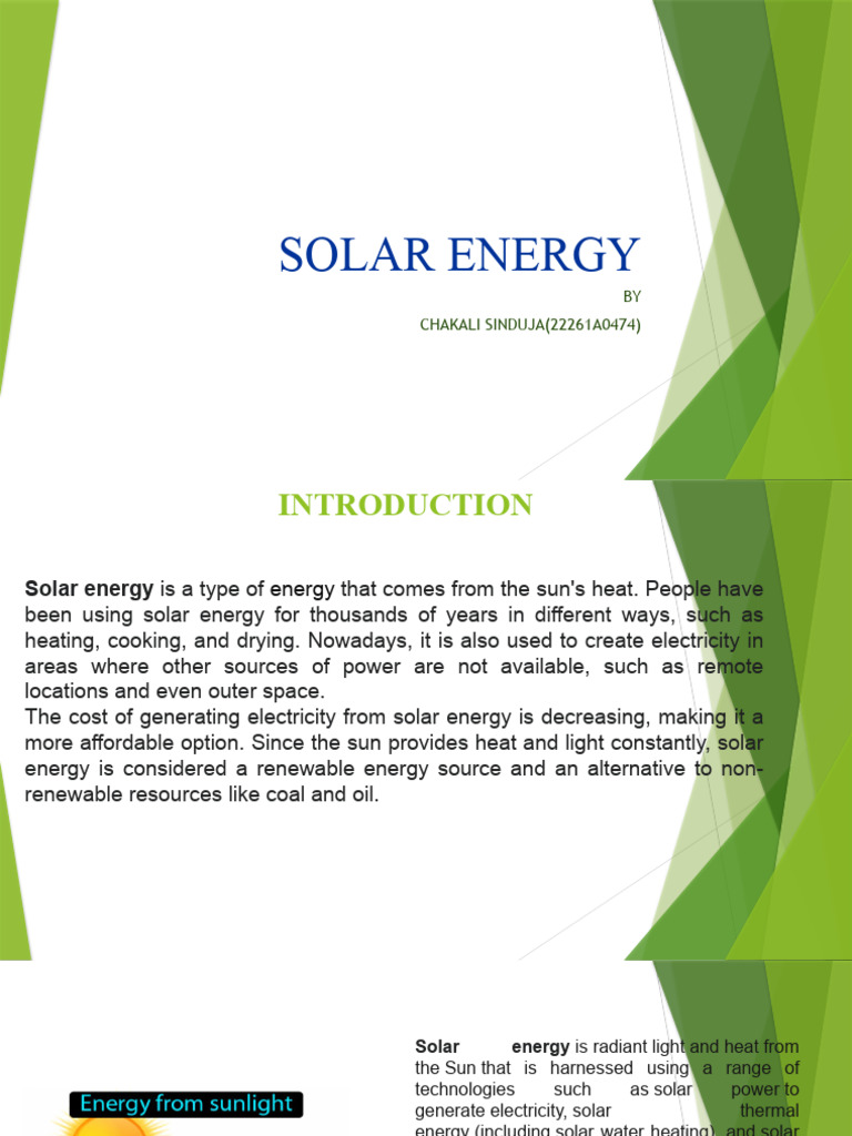 Solar Energy | PDF | Solar Energy | Photovoltaics