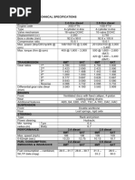 Hino Specifications | PDF | Vehicle Technology | Wheeled Vehicles