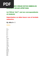 Tablas de Los Códigos ALT Disponibles en Windows | PDF | Ascii ...