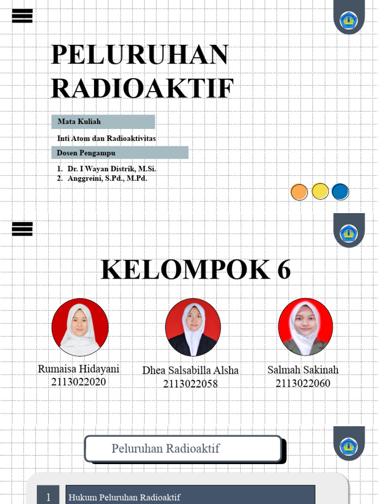 Peluruhan Radioaktif - Inti Atom Dan Radioaktivitas | PDF