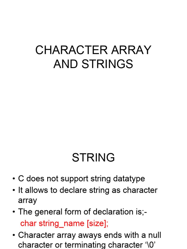 Character Array and Strings | PDF | String (Computer Science) | Computing