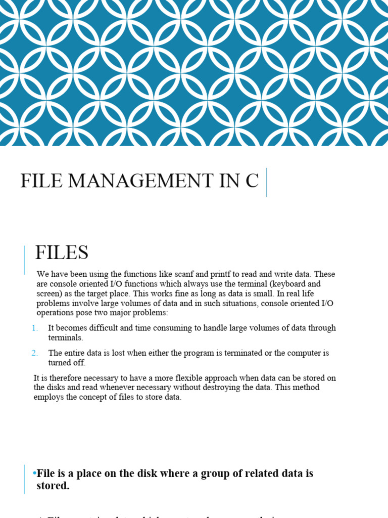 File Management in c | Download Free PDF | Computer File | String (Computer Science)