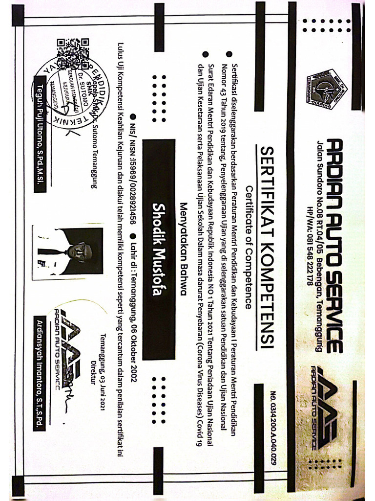 Sertifikat Kompetensi Pdf