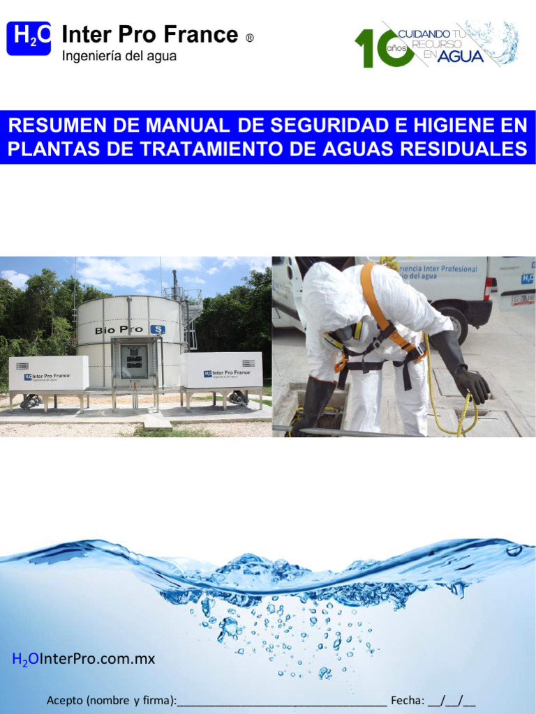 Resumen Manual Seguridad Ptar | PDF | Piel | Primeros auxilios