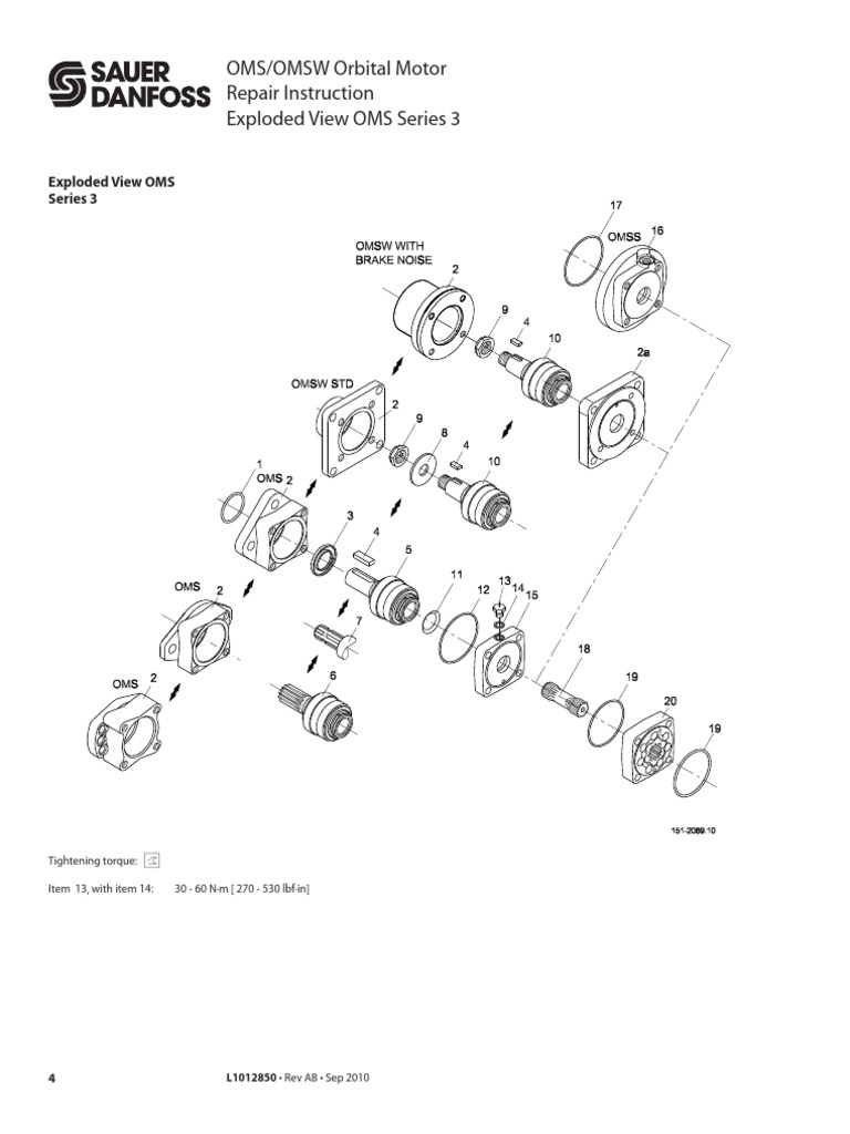 Orbital Motor OMS - Instrução de Reparos | Download Free PDF | Gear | Valve
