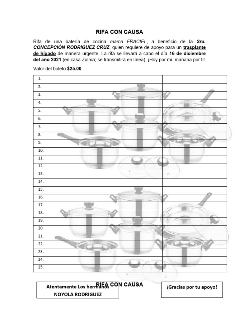 Rifa Con Causa | PDF