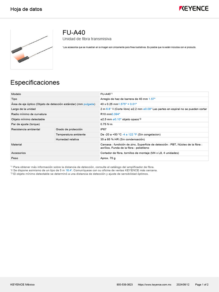 FU-A40_Datasheet | PDF