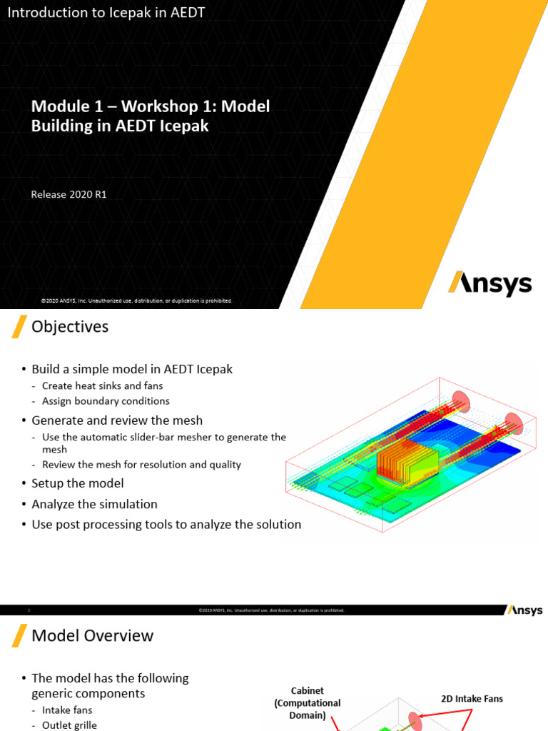 AEDT Icepak Model Building Guide | PDF | Computing | Software