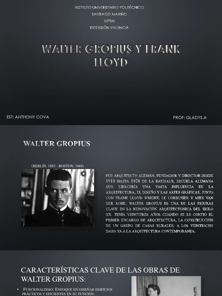 WALTER GROPIUS Y FRANK LLOYD - Compressed | PDF | Diseño | Diseño ...
