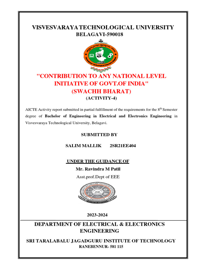 swachh_bharath_CRTIFUCATE[1] SALIM | PDF | Computer Engineering | Electronics
