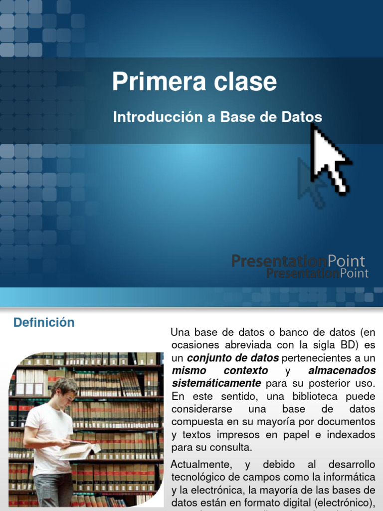 00 Introduccion Base de Datos | PDF | Bases de datos | Datos de computadora