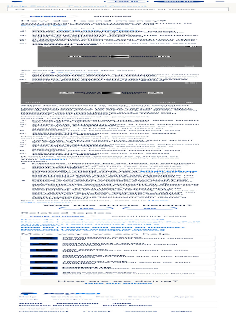 How to Send Money with PayPal | PDF | Pay Pal | Receipt