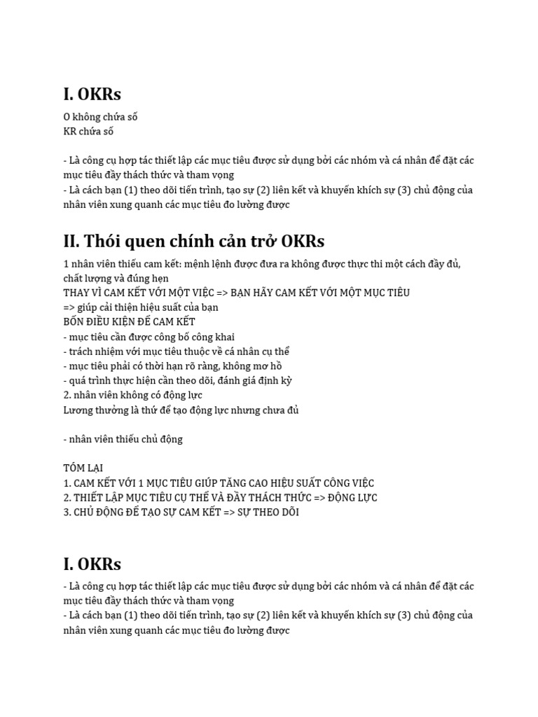 OKRS | PDF
