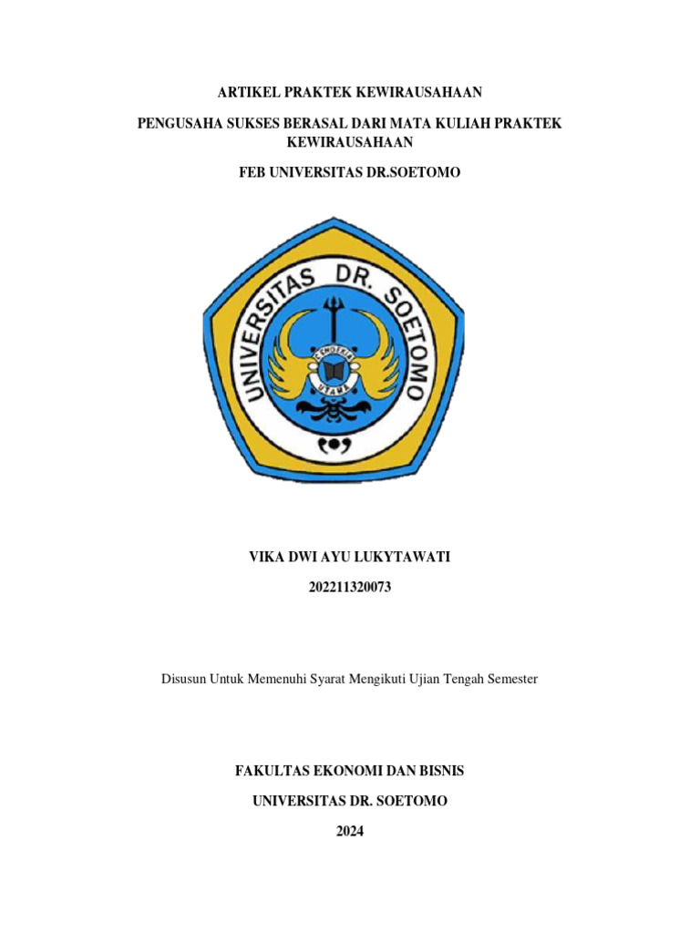 Praktik Kewirausahaan di FEB Unsoed | PDF