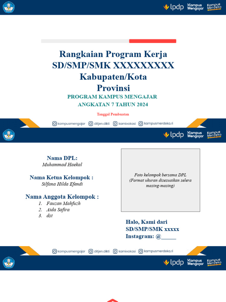 Format PPT Rangkaian Program Kerja KM 7 | PDF