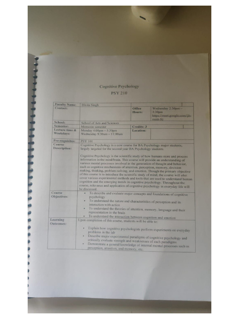 Cognitive Psychology Pdf