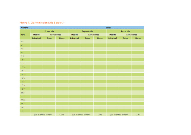 Registro enuresis y encopresis | PDF