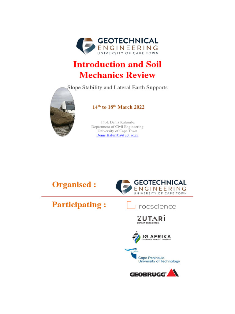 1.0 Introduction and Slope Stability - 2022 | PDF | Silt | Sand
