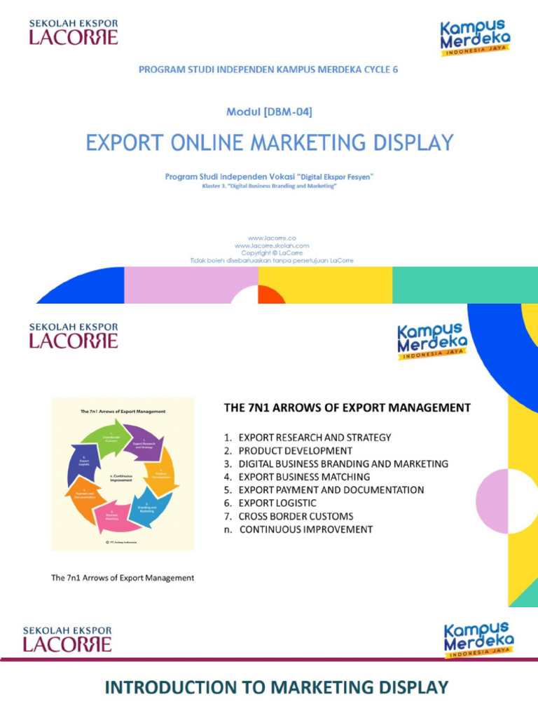 BATCH 6 - EXPORT ONLINE MARKETING DISPLAY - PPT - Lac | PDF