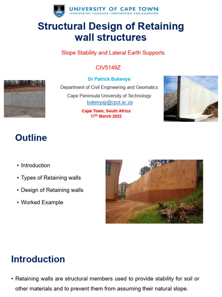 5.0 Structural Design of Retaining Wall Structures - PB - 2022 | PDF ...