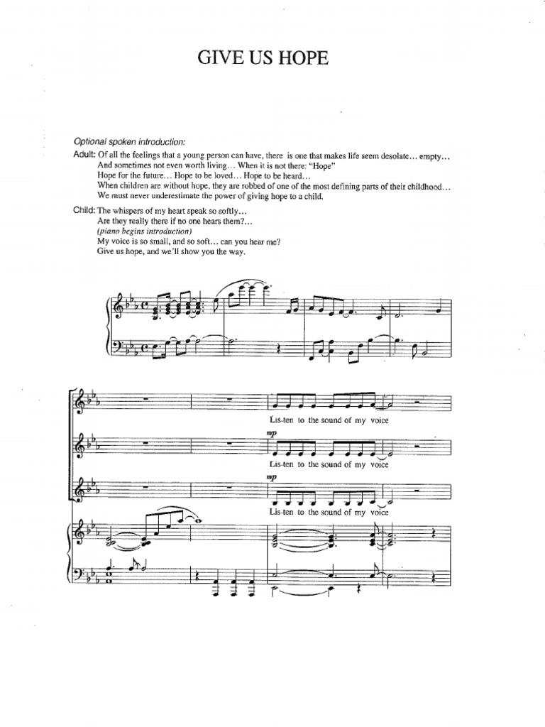 Annotated - Give Us Hope | PDF