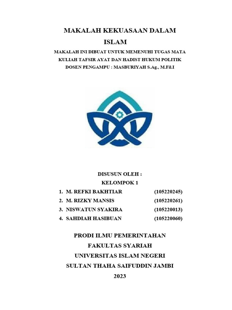 Makalah Kelompok 1 Tafsir Ayat Materi Kekuasan Dalam Islam | PDF