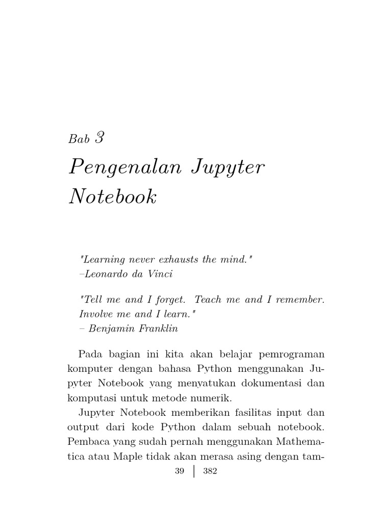 Buku-Metode-Numerik - Bab Jupyter | PDF