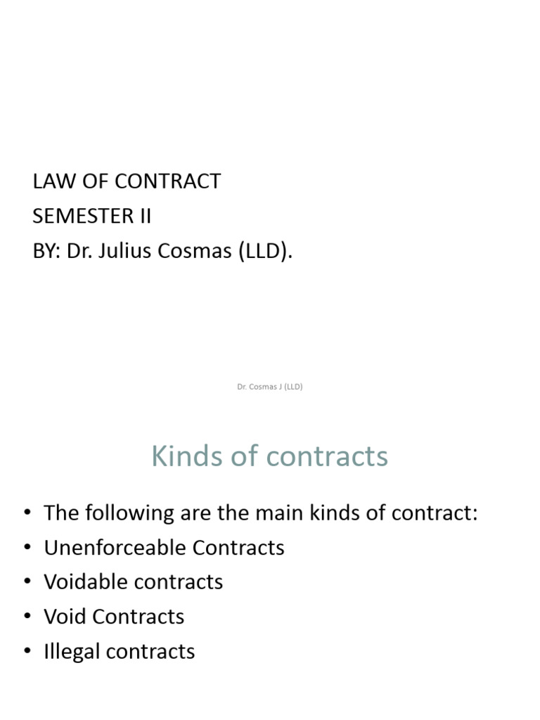 Contract Slides | PDF | Breach Of Contract | Misrepresentation