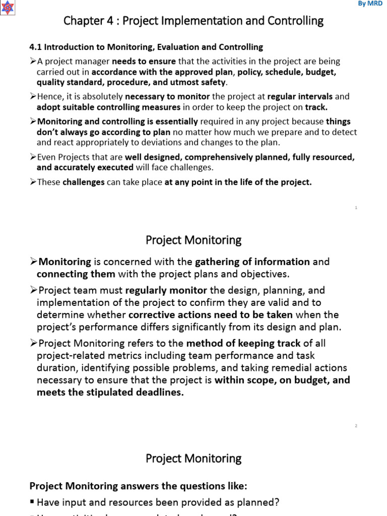 CH - 4 Project Implementation and Controlling | PDF | Cost Accounting | Business