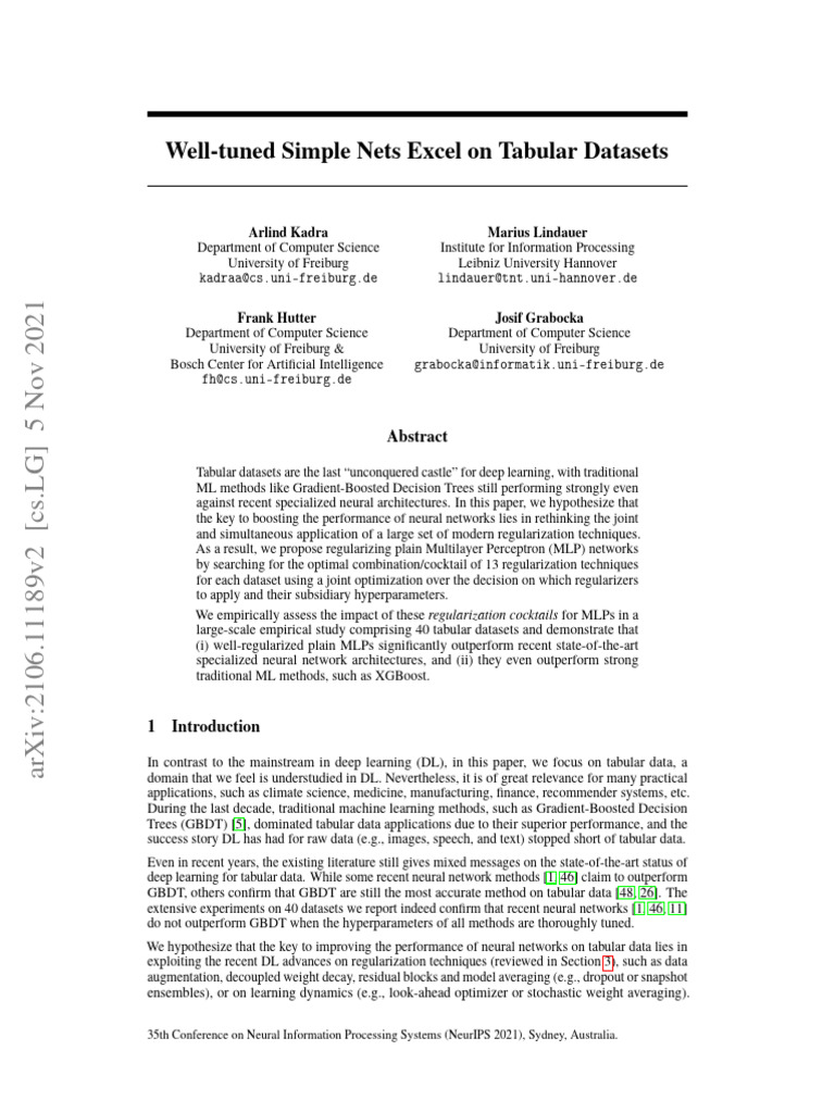 Well Tuned Simple Nets | Download Free PDF | Artificial Neural Network ...