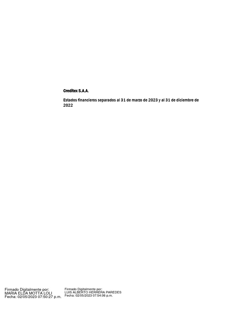 Creditex SAA-Notas EEFF-2023-03 | PDF | normas internacionales de INFORMACION FINANCIERA | Economias