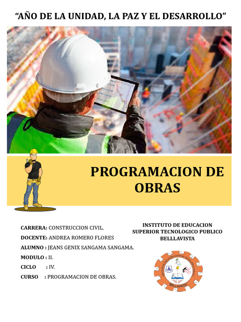 INFORME DE PROGRAMACION DE OBRAS | PDF